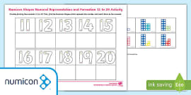 👉 Number Shape 11-20 Balance Scale Activity Cards